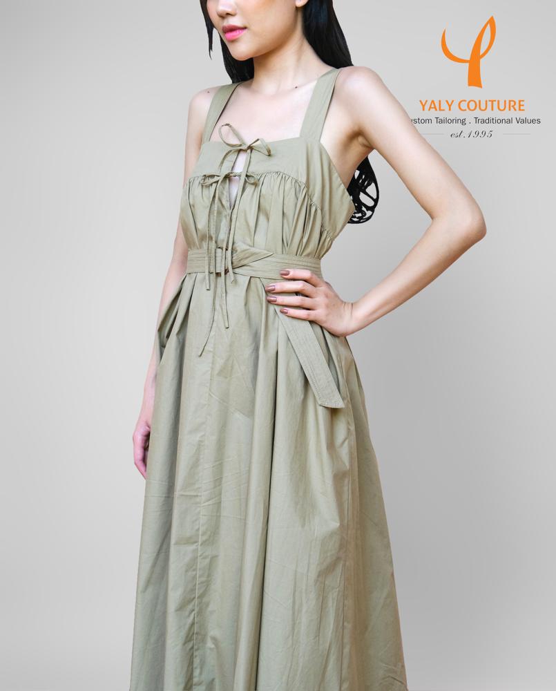 Belted Cotton Maxi Dress | Yaly Couture Bespoke -- Exclusive, Stylish ...