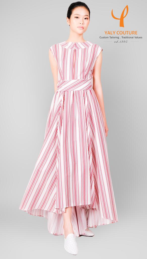 Chest Cut-Out Cotton Dress | Yaly Couture Bespoke -- Unique, Dapper ...