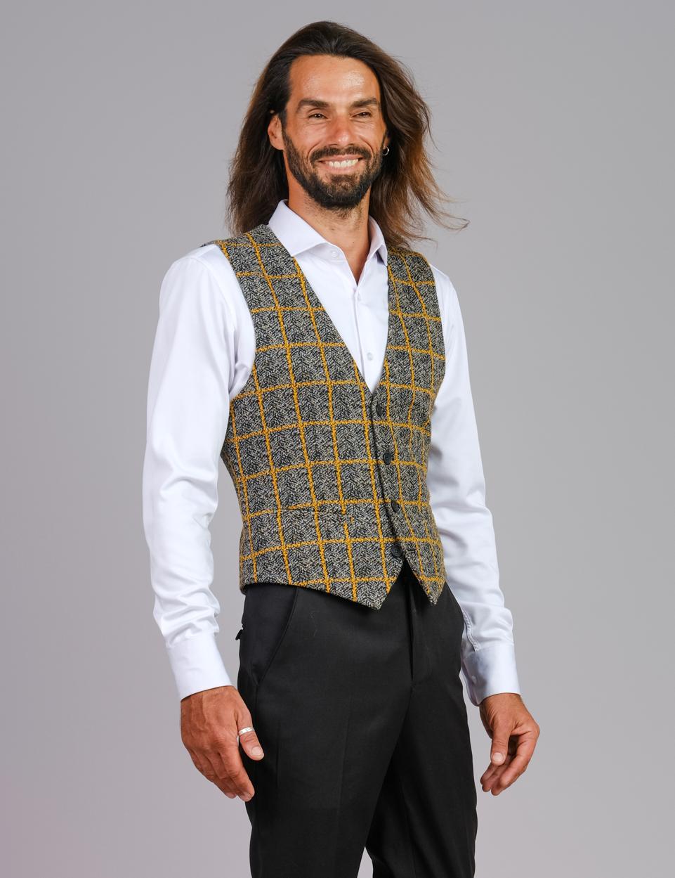 Royal Check Slim-Fit Wool Waistcoat | Yaly Couture Bespoke -- Flawless ...