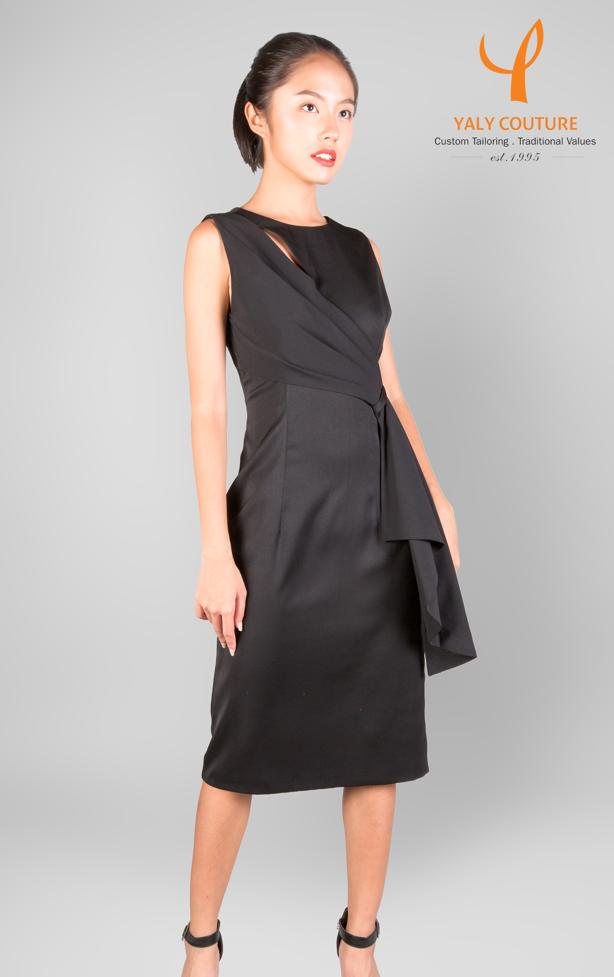 Black Sleeveless Slim Dress | Yaly Couture Bespoke -- Exclusive, Trendy ...